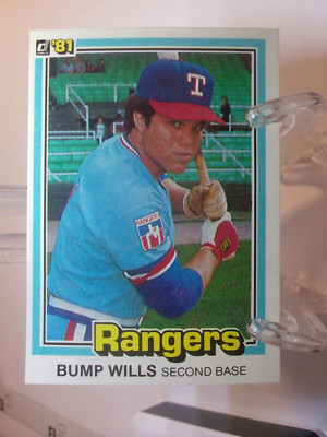 1981 Donruss Baseball Card #25 - Bump Wills - Texas Rangers (97812) | eBay