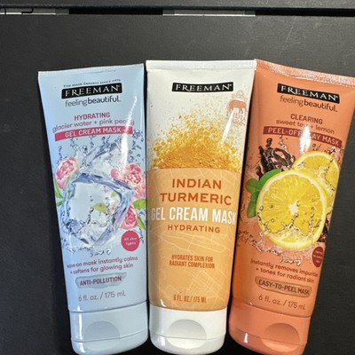 3 FREEMAN INDIAN TURMERIC GEL CREAM MASK, Peel Off Clay Mask Sweat Tea ...