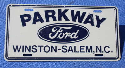 PARKWAY FORD Winston-Salem, NC Dealership License Plate Tag used w ...