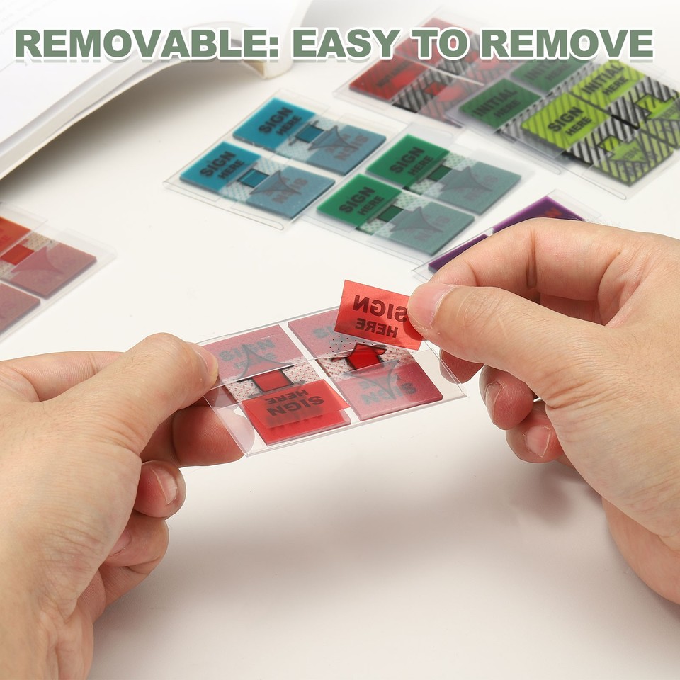 800PCS Sign Here Tabs, Sign Here Post Flags Stickers Adhesive Labels ...