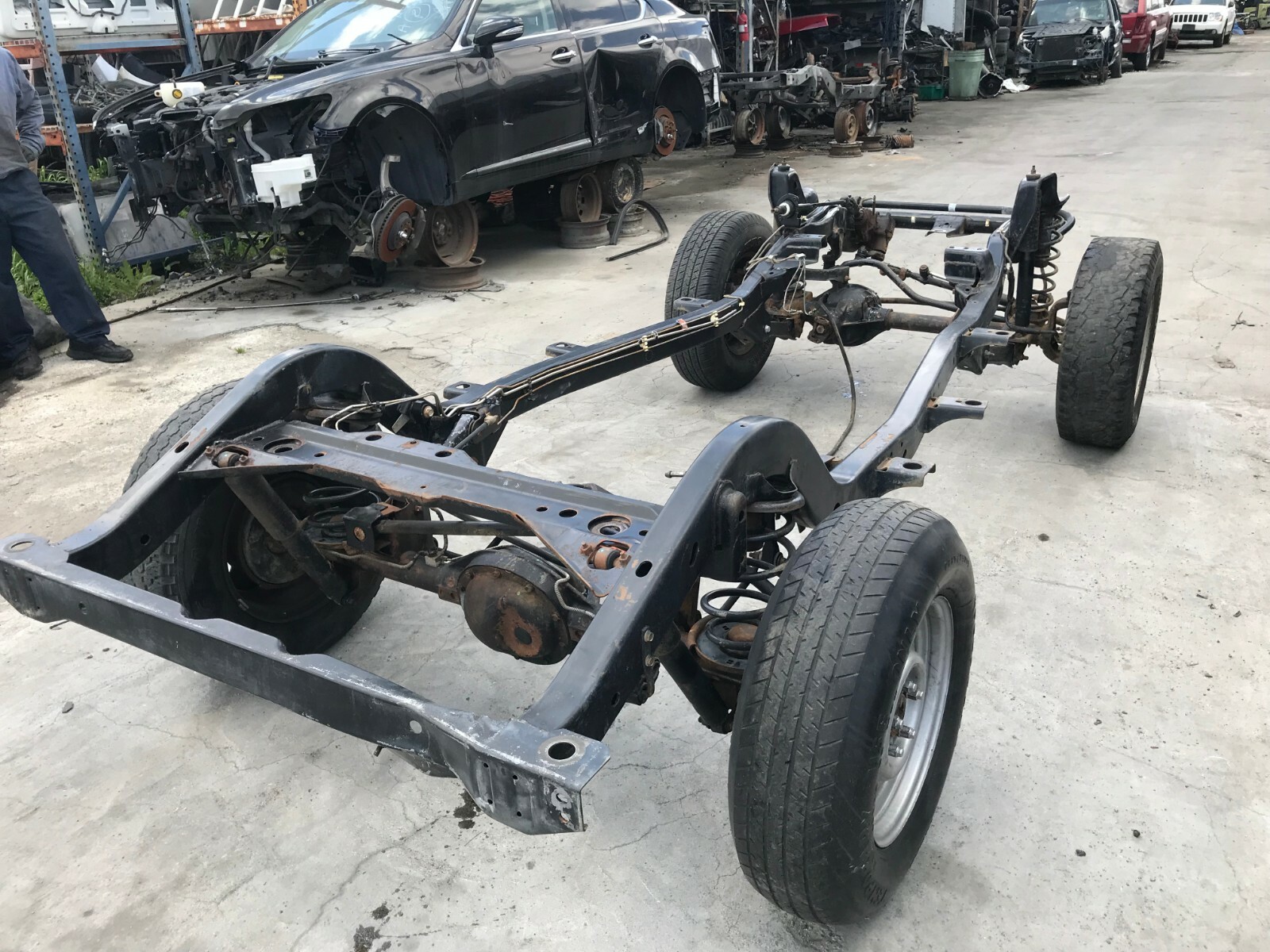2002 JEEP WRANGLER TJ ROLLING CHASSIS 6 CYLINDER 4.0L FRAME ...