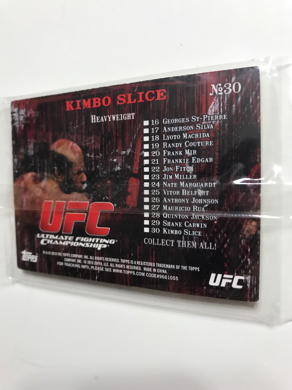 2010 Topps UFC Series 4 KIMBO SLICE RC Exclusive UFC Chip SEALED MMA ...
