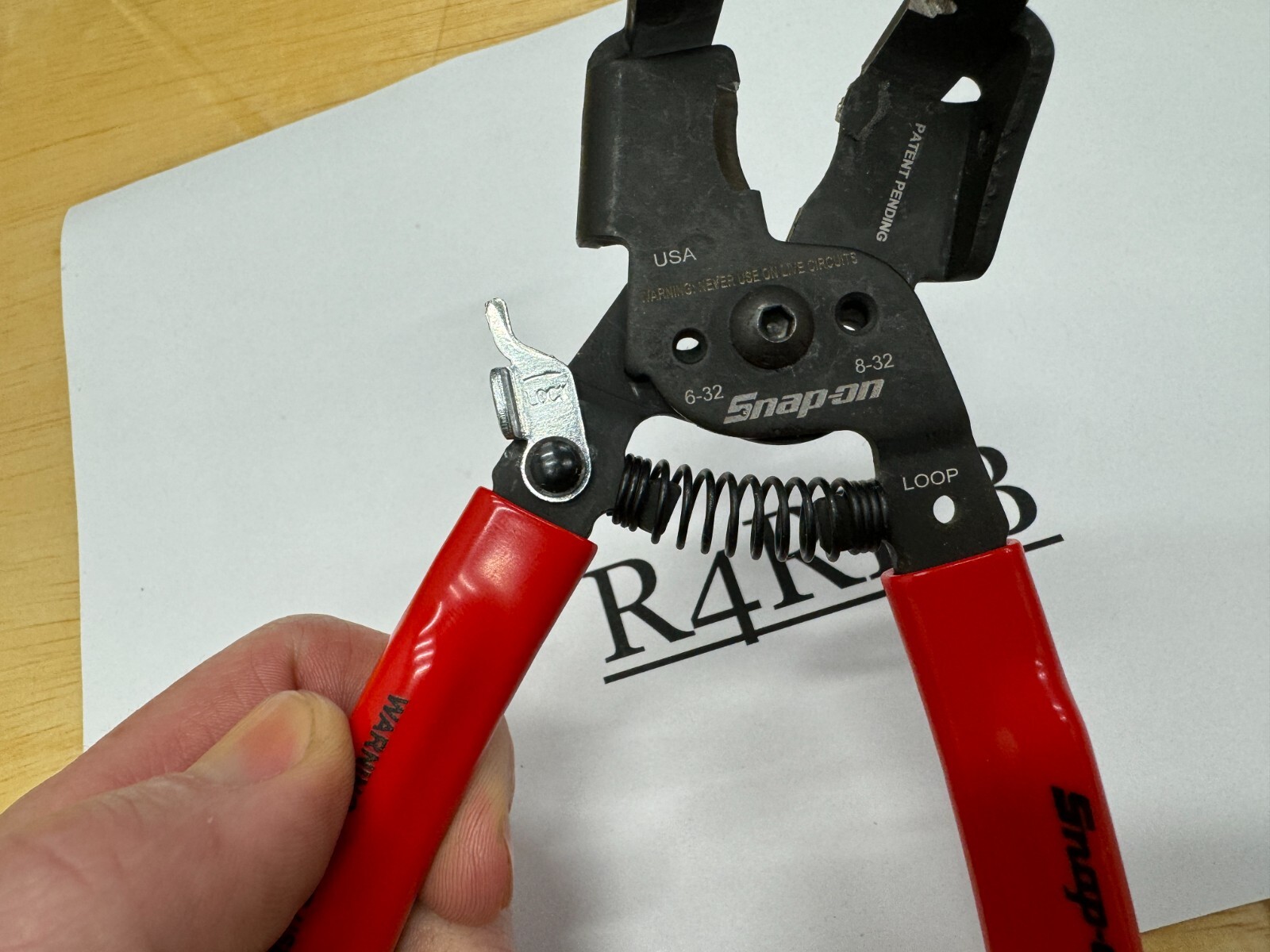 Snap-on Tools Inline 90¬∞ Angle Wire Stripper Cutter Plier 6 - 12 AWG ...