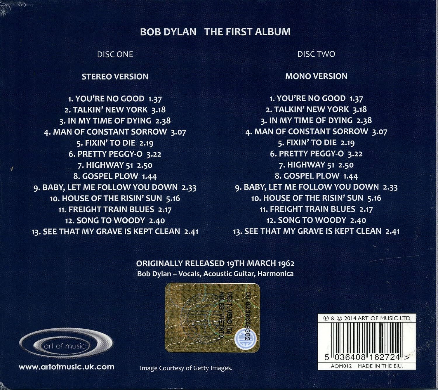 Bob Dylan Bob Dylan (CD) | eBay