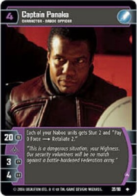 STAR WARS TCG WOTC THE PHANTOM MENACE CAPTAIN PANAKA (A) 35/90 GEM MINT ...