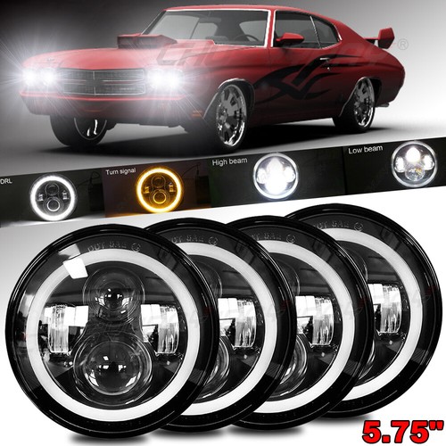 4pcs Projector 5.75'' 5-3/4" inch led headlights Sealed Hi-Lo Beam for ...