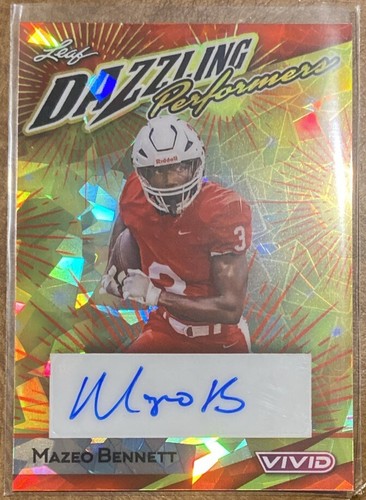 2024 LEAF VIVID #DP-MB1 MAZEO BENNETT DAZZLING PERFORMERS AUTO RC #'D 6/8 | eBay