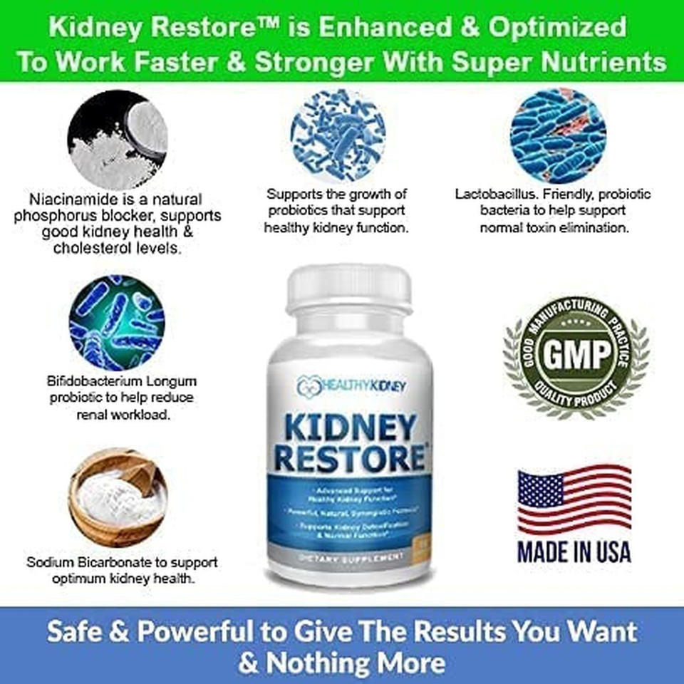 Kidney Restore Kidney Cleanse and Kidney Health Supplement to Support ...