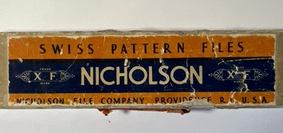 Nicholson Swiss pattern files - 5 1/2” - round Handle - 9 Assorted ...