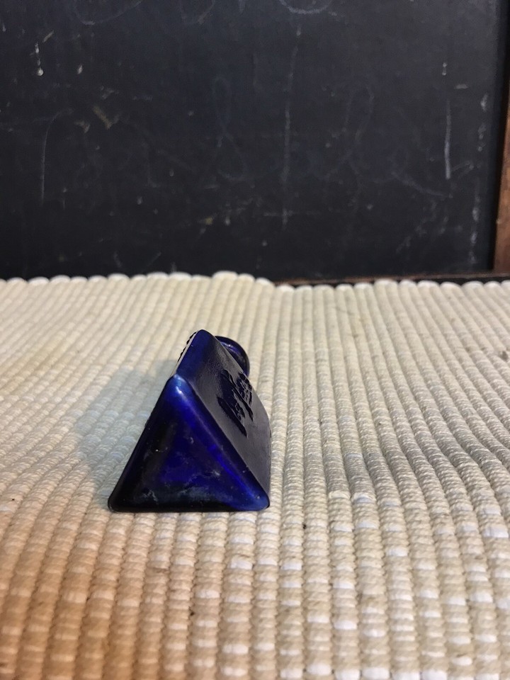 Nice OWL DRUG Co POISON bottle COBALT BLUE color TRIANGLE shape BIM | eBay