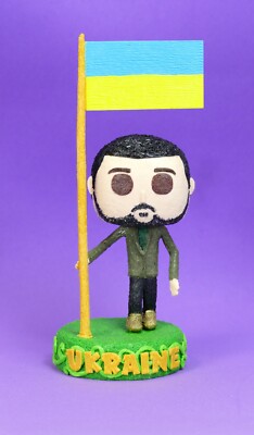 3D Sculpture Volodymyr Zelensky Ukraine like Funko Pop Hand Made | eBay