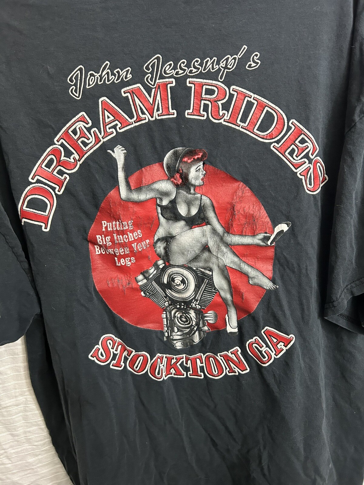 VTG John Jessup’s Dream Rides Stockton CA Distressed Black T-Shirt Men ...