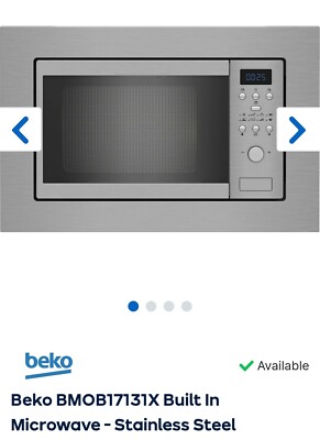 Beko BMOB17131X 700 Watt 17 Litres Built In Microwave Stainless Steel ...