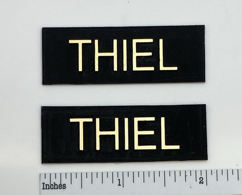 THIEL Speaker Badge Logo Emblem Incised Raised Text Custom Made Pair | eBay