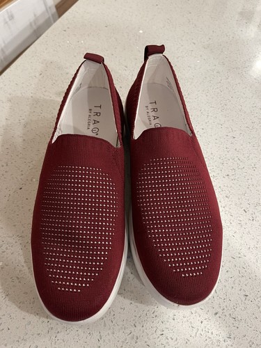 TRAQ Alegria Shoes Womens UK 40 US 9.5- 10 Slip on canvas Comfort shoes ...