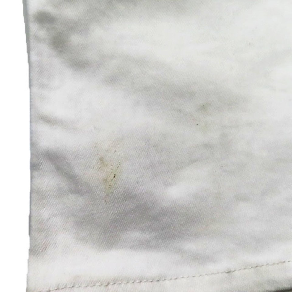 Yanouk YANUK White Denim Jeans Zip Fly Straight Pants Bottoms 30 Mens ...