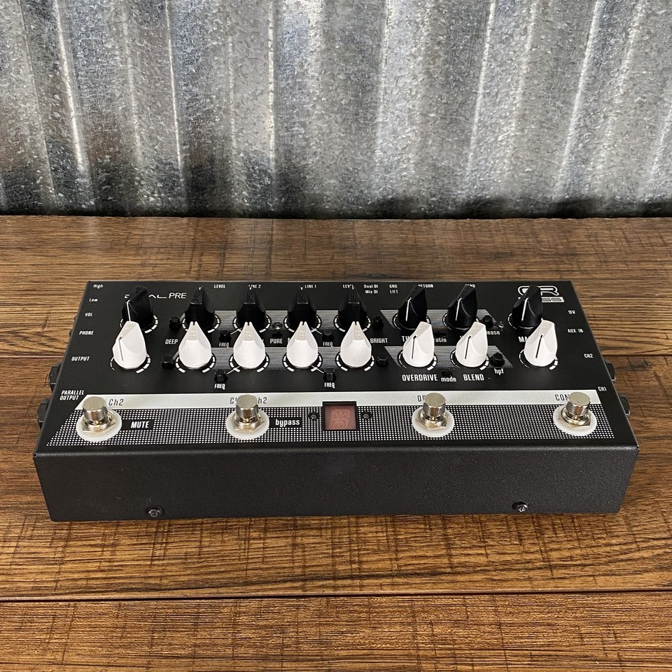 GR Bass DUAL PRE Two Channel Bass Preamp Overdrive Compressor Tuner ...