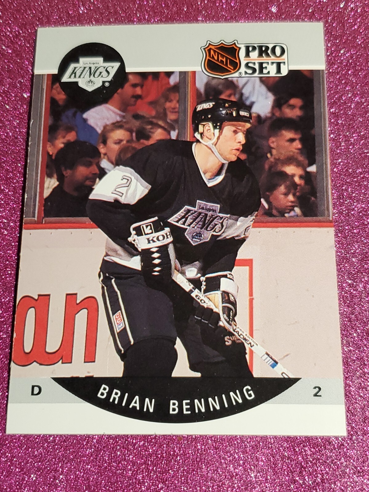 1990-91 Pro Set Kings Hockey Card #114 Brian Benning UER | eBay