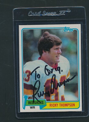 1981 Topps #254 Ricky Thompson Redskins Signed Auto *B776 | eBay