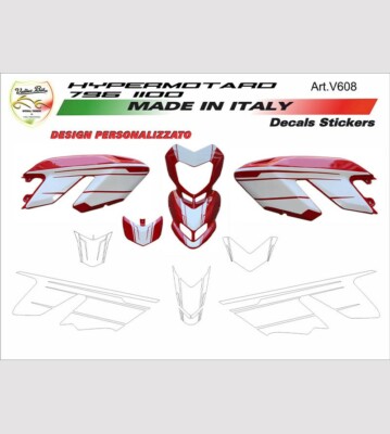 Kit adesivi completo per moto Ducati Hypermotard 796/1100 "V608" | eBay
