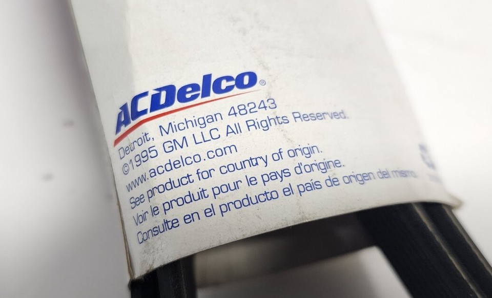 ACDelco GM OE Accessory Drive Belt Original Equipment 12636227 8 Rib ...