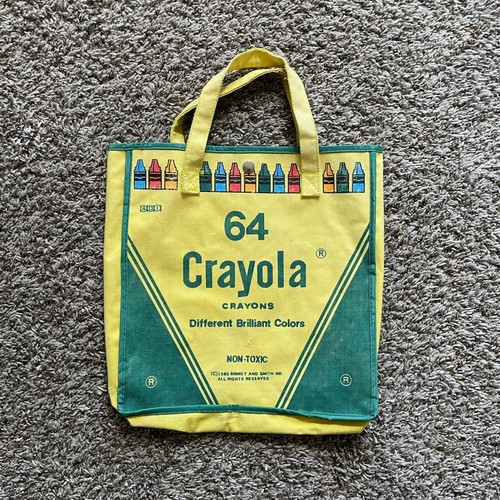 Vintage Crayola Crayons Tote Bag Yellow 80s 1980's USA Made - Pre-owned ...