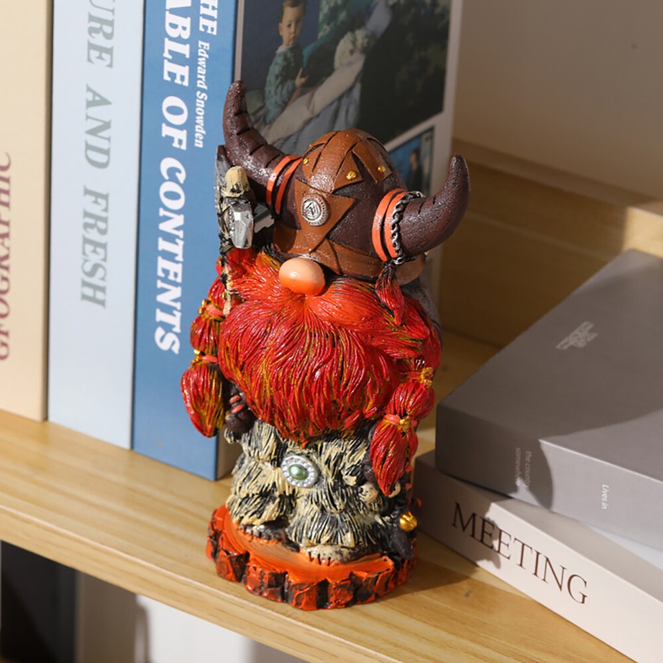 Garden Gnome Dwarf Statue Medieval Guard Nordic Victor Norse Dwarf ...