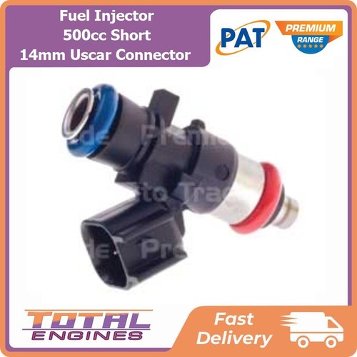 1x PAT Premium Fuel Injector 500cc Short 14mm Uscar Connector fits ...
