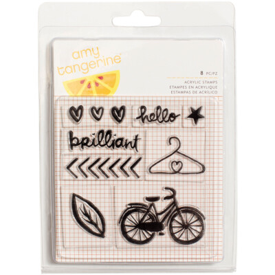 Heidi Swapp Finders Keepers Collection Clear Acrylic Stamps Small Set ...