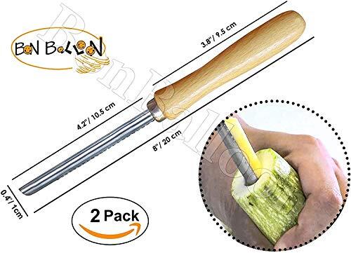 2 Pcs Zucchini Squash Cucumber Corer Vegetable Corers Drill Stainless ...