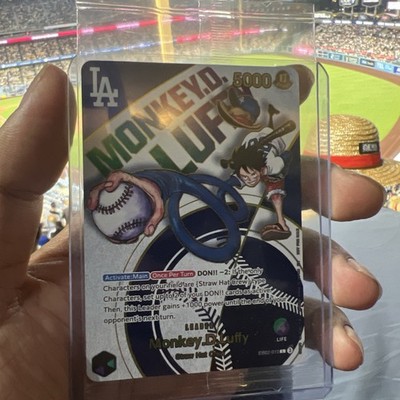 DODGERS X ONE PIECE COLLAB PROMO CARD MONKEY D. LUFFY 07/03/25 OPTCG | eBay