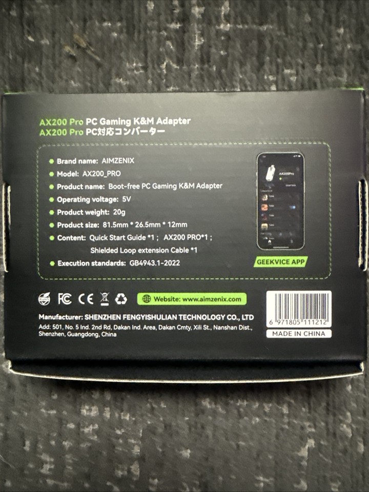 Aimzenix Ax200 Pro Pc Keyboard And Mouse Adapter Switch Gaming Knm ...