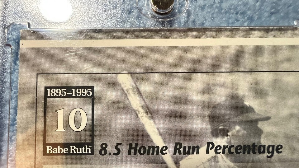 Babe Ruth Rare Card Error Cut 1895-1995 Megacards Trading 1/1 Baseball ...