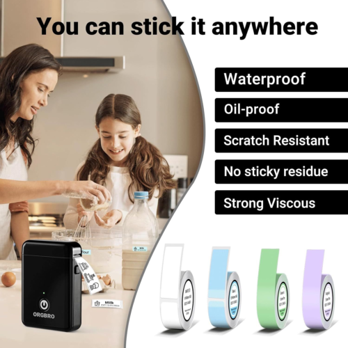 ORGBRO Label Maker Machine with Tape, X1 Bluetooth Printer Black | eBay