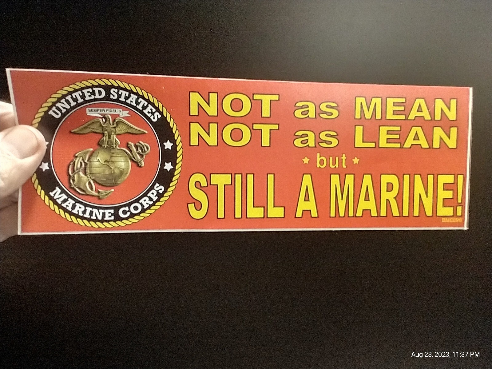 3X9" Decal Sticker NOT AS MEAN NOT AS LEAN BUT STILL A US MARINE | eBay