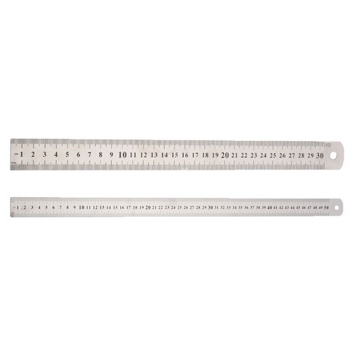 Metric Imperial Metal Stainless Steel Metric/Inch Straight Ruler Double ...