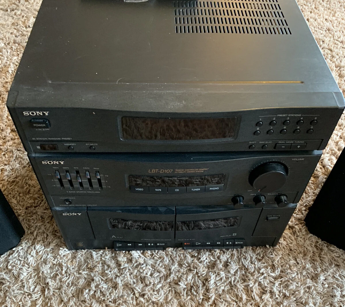 Sony LBT-D107 Stereo Tuner, Tape Deck, CD Player With