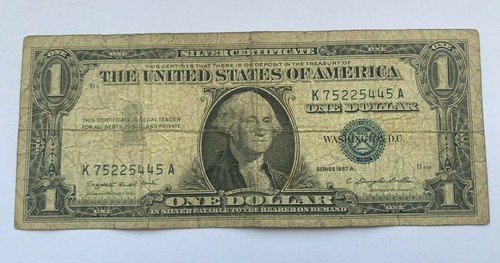1957 A UNITED STATES NOTE ONE DOLLAR BILL WITH BLUE SEAL | eBay