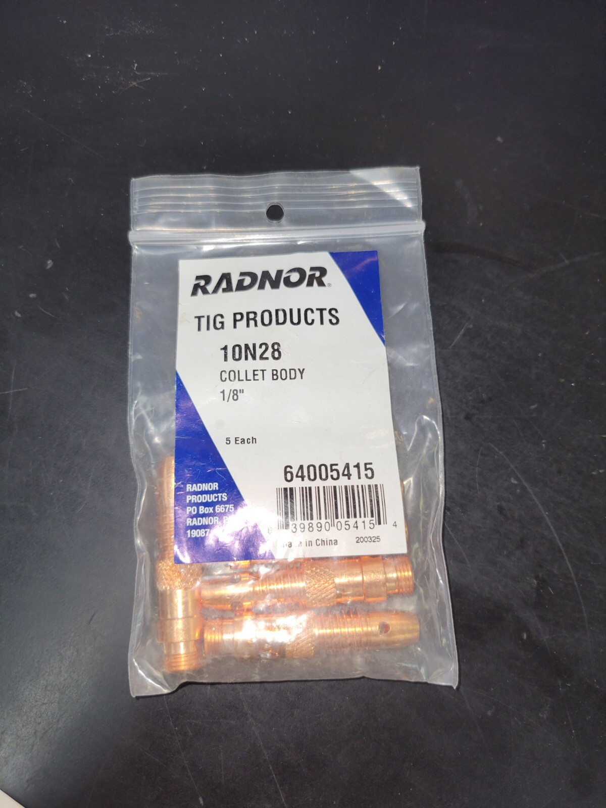(5-Pk) Radnor TIG Collet Body 10N28 | eBay
