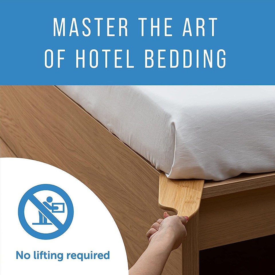 Bamboo Bed Sheet Pleating Tool Bed Sheet Grippers Bed-Making Practical ...