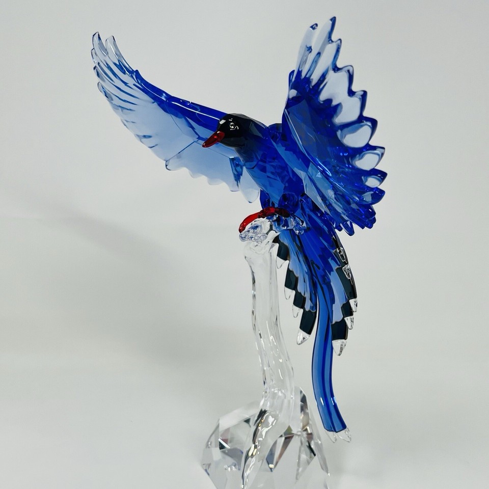 Swarovski Crystal Taiwan Blue Magpie Paradise Bird Figurine 5428653 MIB ...