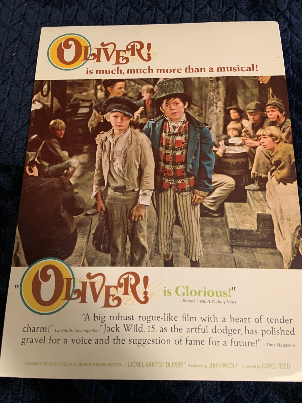 1968 OLIVER! Movie Musical Vintage Trade Print Ad Lot Of 2- 9.5” x 12.5 ...