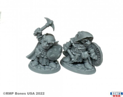 2 x DEEP GNOME RANGER - BONES REAPER figurine miniature rpg jdr scout ...