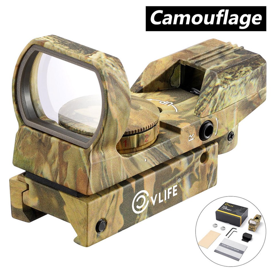 Tactical Holographic RefIex Red Green Dot Sight 4 Reticle For 20mm Rail ...