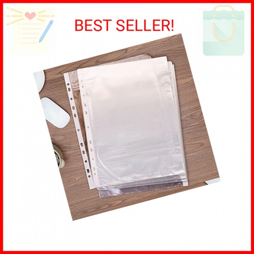 100 Pcs A4 Clear Document Folder，Waterproof Case Transparent Document ...