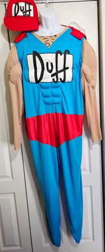 Simpsons Duffman Mens Muscle Costume Beer Holder Belt Duff Man Disguise ...