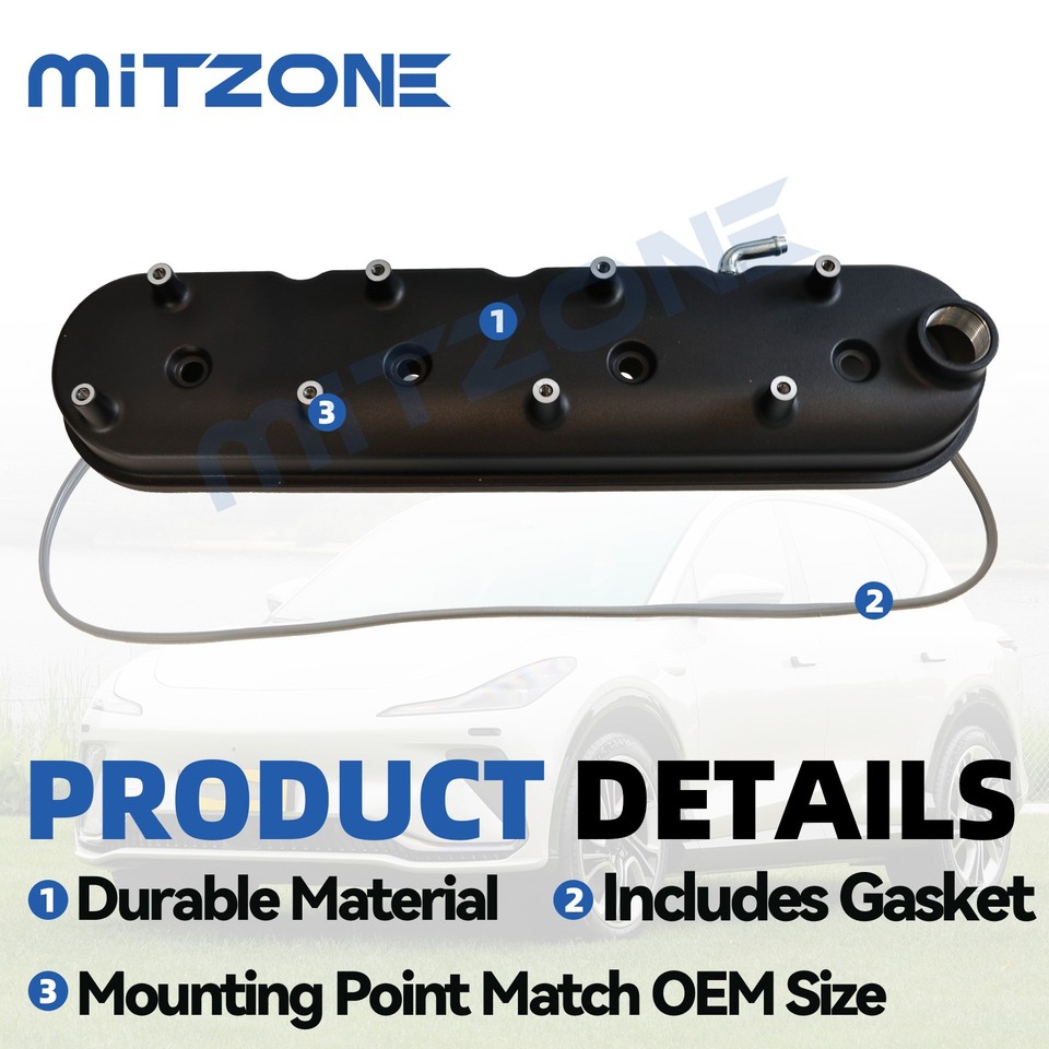 Mitzone Aluminum Engine Valve Cover w/Gasket for GM LS1 LS2 LS3 LS6 LS7 ...