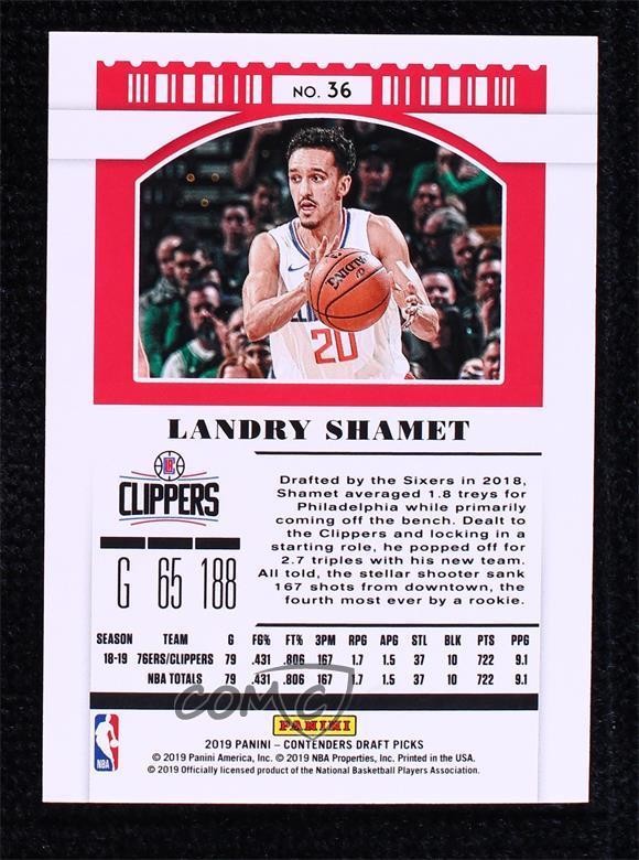 2019 Panini Contenders Draft Picks Season Variation Fame Ticket /5 ...