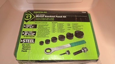 Greenlee 7238SB Slug-Buster Knockout Kit with 1 Ratchet Wrench Punch ...