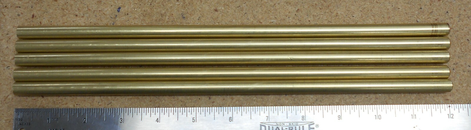 (5) pieces 360 SOLID BRASS round stock 3/8" (0.375) 12" RND rod ...